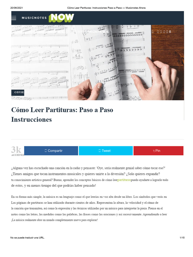 Cómo Leer Partituras: Instrucciones Paso A Paso - Musicnotes Ahora ...
