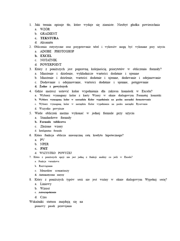 Zaawansowane Pytanie Z Excela | PDF