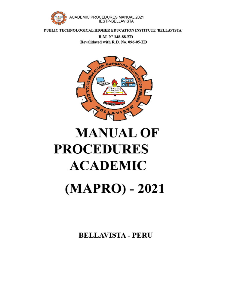 Academic Procedures Manual 2021 | PDF | Identity Document