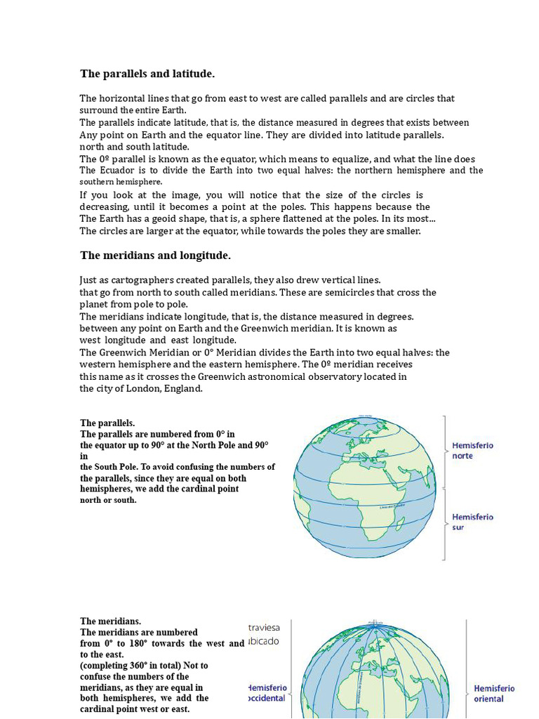 The Parallels and Latitude | PDF | Longitude | Latitude