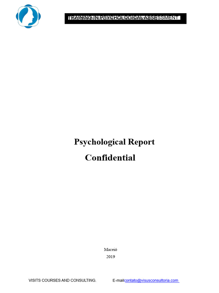 Psychological Assessment Training Report | PDF | Psychology ...
