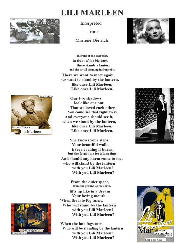 LILI MARLEEN Lyrics and Story | PDF