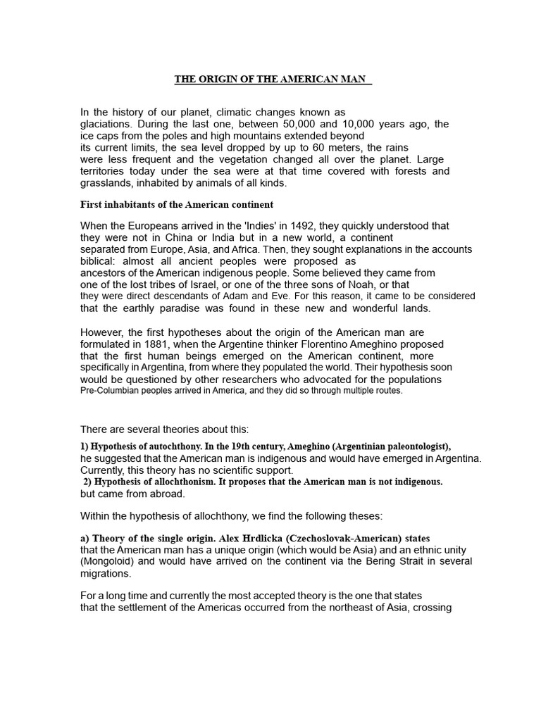 Origins of the American Indigenous Peoples | PDF | Earth Sciences
