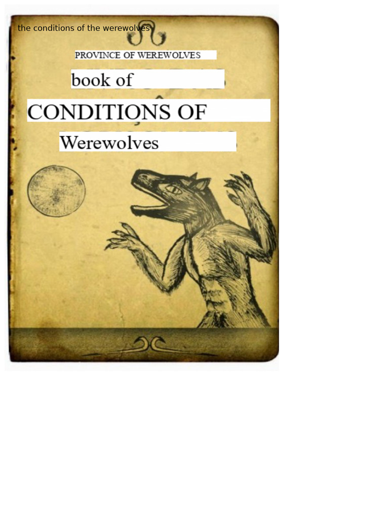Conditions of Werewolves | PDF | Werewolves | Moon
