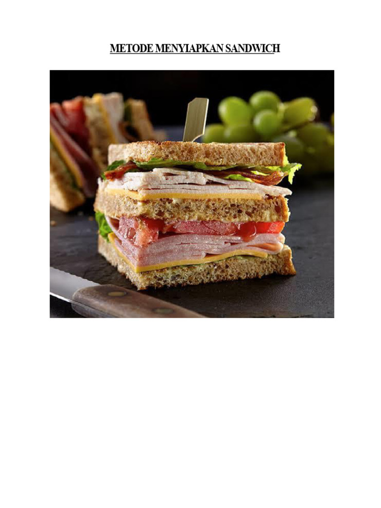 Panduan Lengkap Membuat Sandwich | PDF