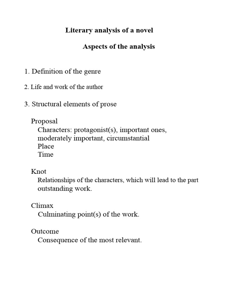 Model of Literary Analysis | PDF