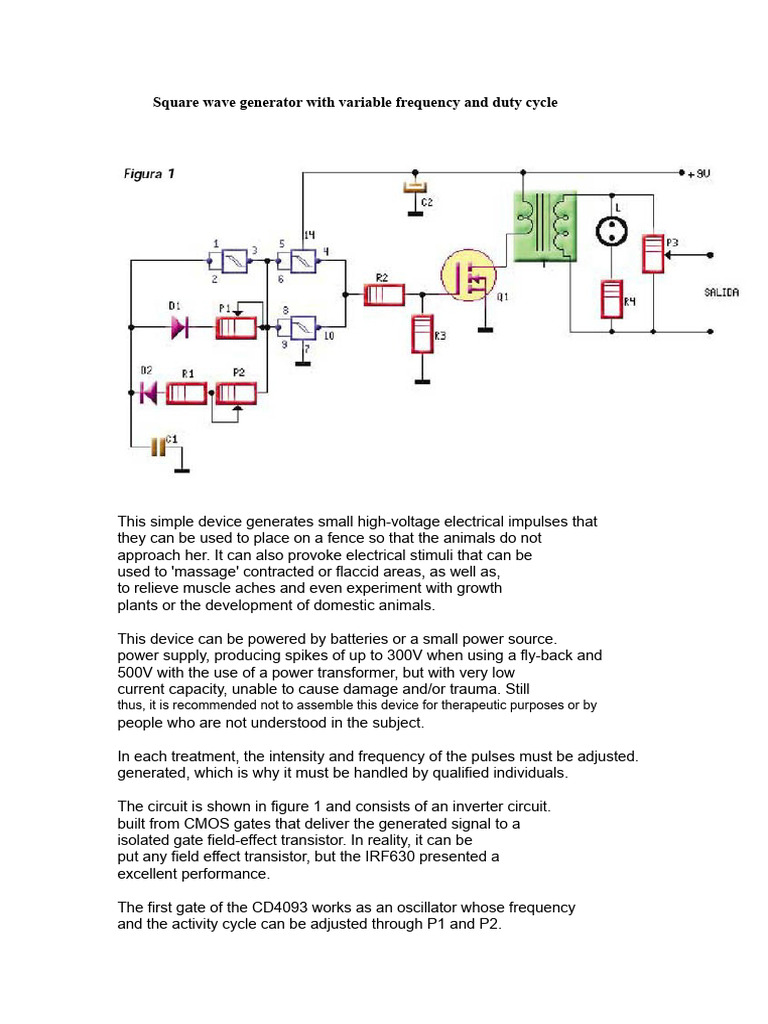 Square Wave Generator With 4093 | PDF | Power Inverter | Transformer