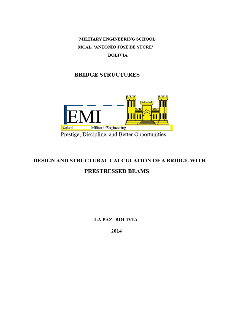 Calculation and Design of A Prestressed Beam Bridge | PDF | Structural ...
