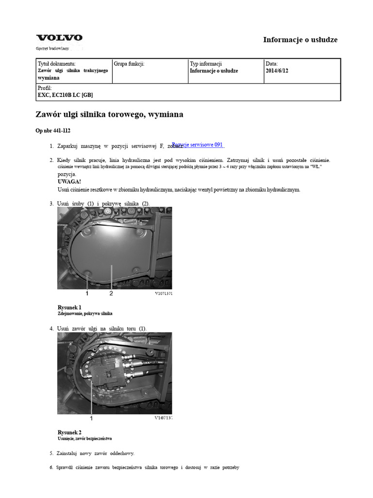 SM - Volvo Ec210b LC Ec210blc Wywrotki | PDF