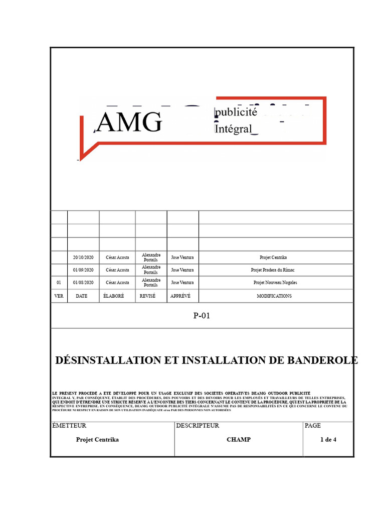 Installation et désinstallation de banderoles | PDF | Sécurité