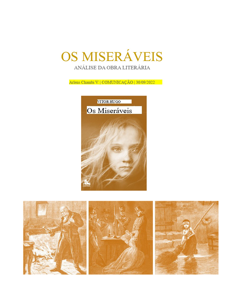 OS MISERÁVEIS Análise Literária | PDF | Cosette | Os Miseráveis