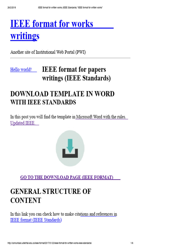 IEEE Format For Written Works - IEEE Standards | PDF | Typefaces | Document