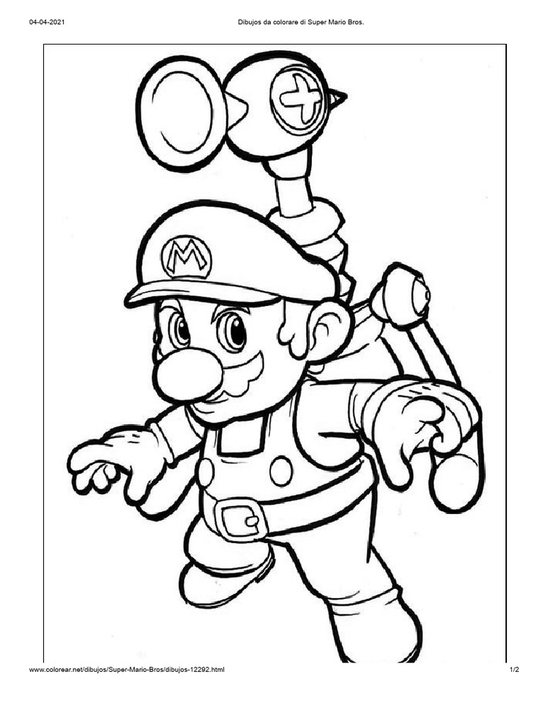 Disegni Da Colorare Di Super Mario Bros | PDF