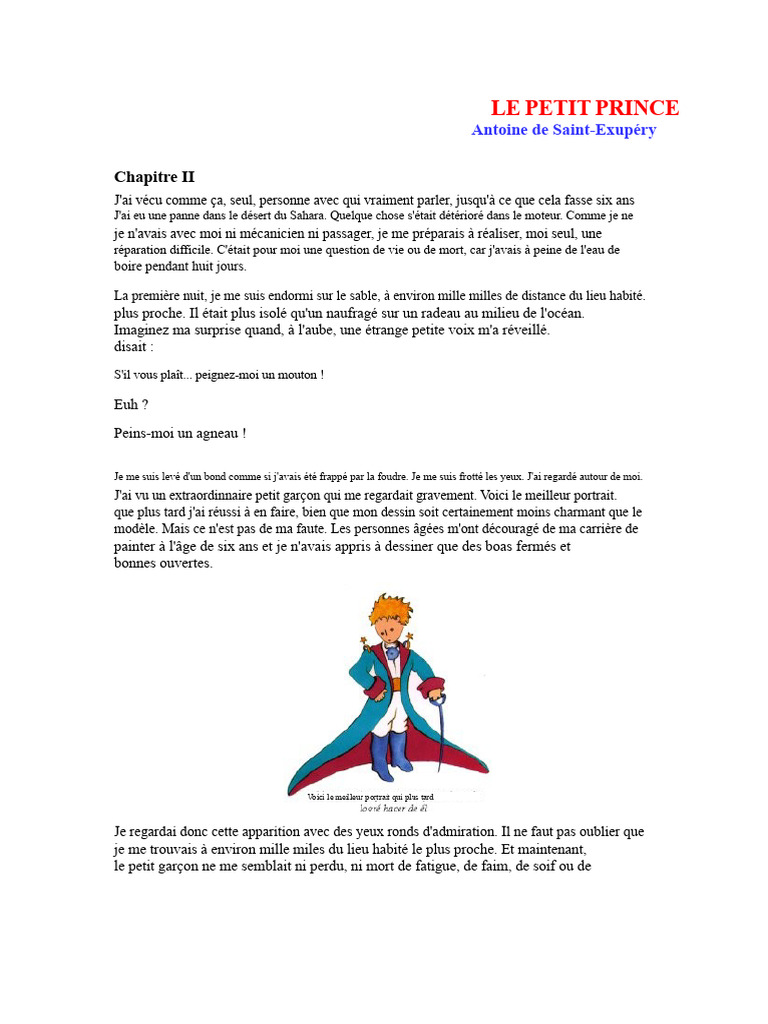 Rencontre avec le Petit Prince | PDF | Le Petit Prince