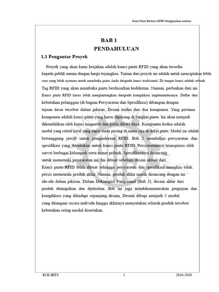 Kunci Pintu Berbasis Rfid Menggunakan Arduino | PDF