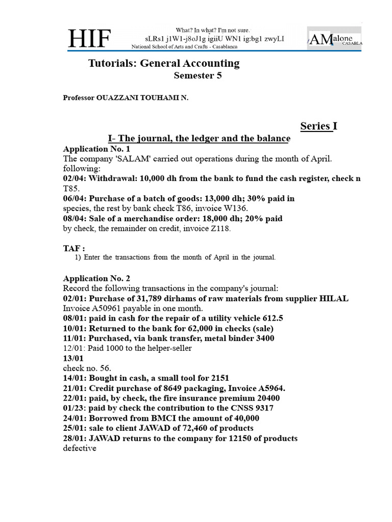 Accounting TD | PDF | Cheque | Payments