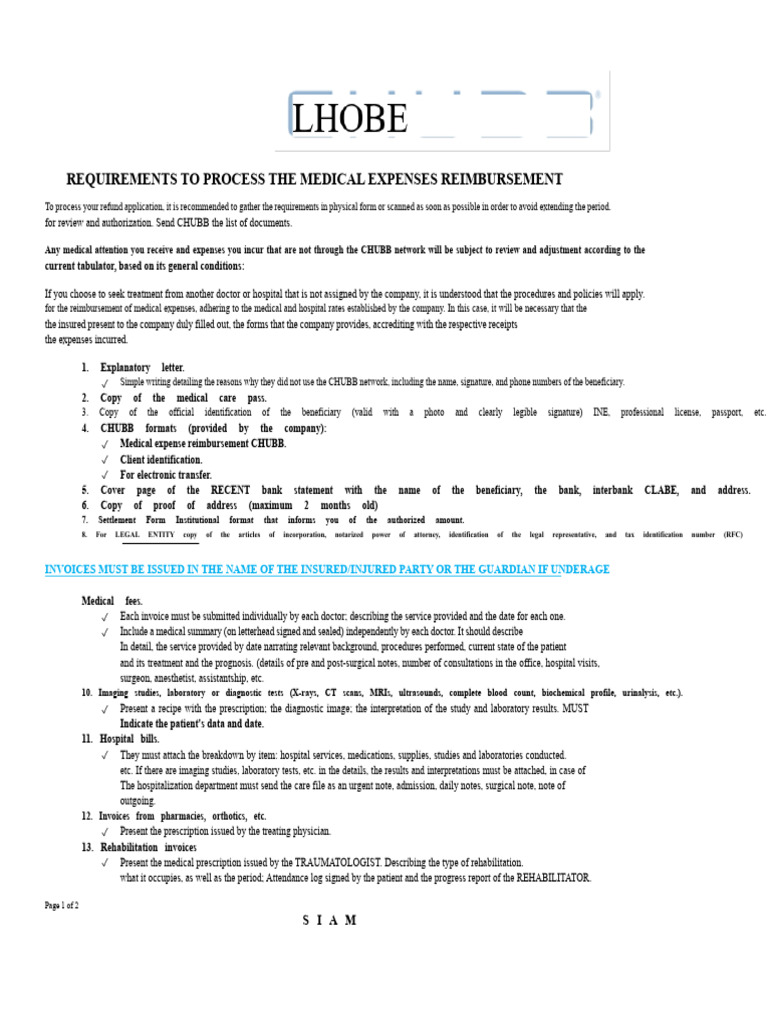 Process For Chubb Refund Application | PDF | Medical Imaging | Identity ...