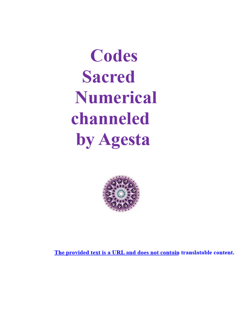 Sacred Numerical Codes Agesta | PDF | Ovary | Uterus