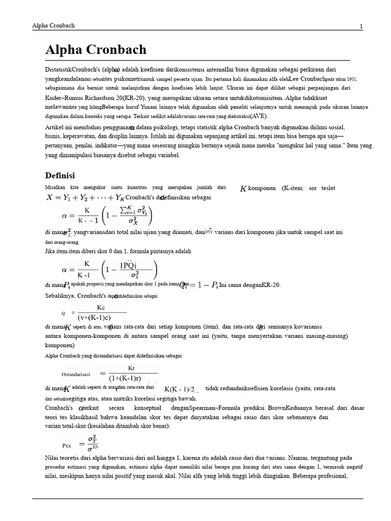 Koleksi Buku Oleh Alpha Cronbach PDF | PDF
