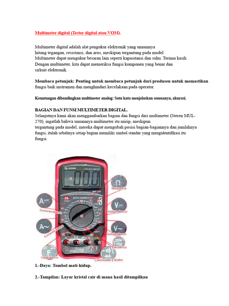 Multimeter - Digital-Manual | PDF