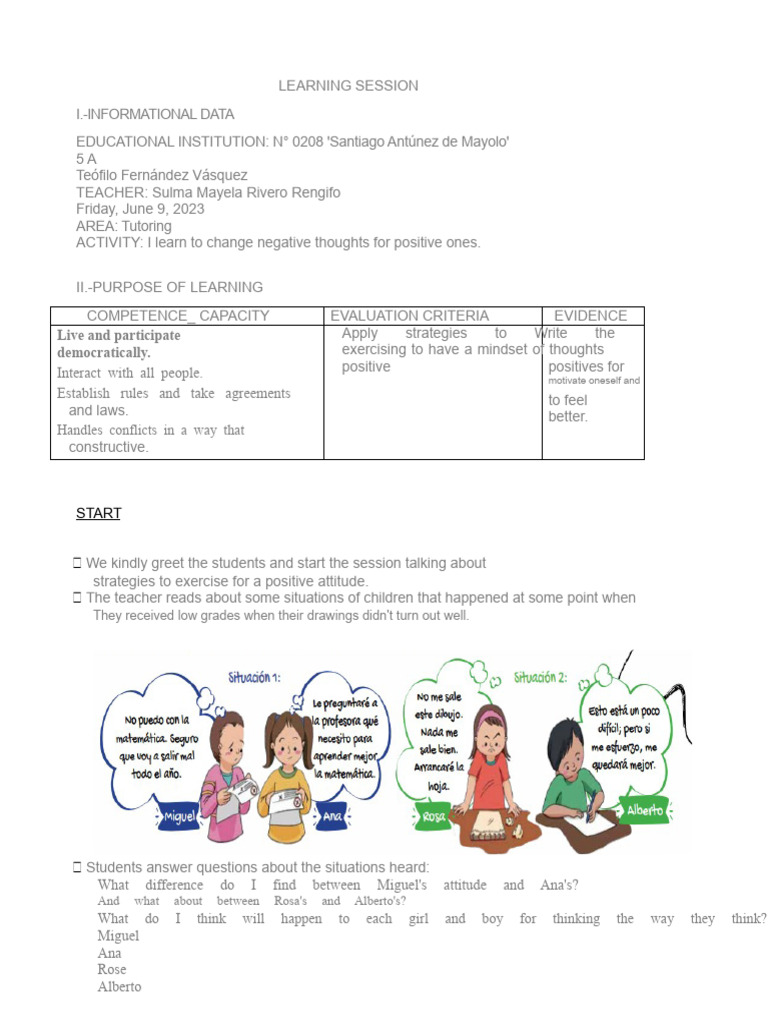04-Session - Tutorial Learn. To Change Negative Thoughts To Positive ...