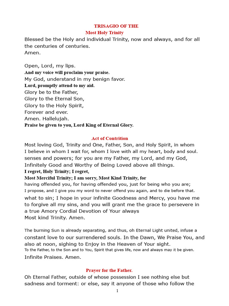 Trisagion Prayers to the Holy Trinity | PDF | God The Father | Trinity