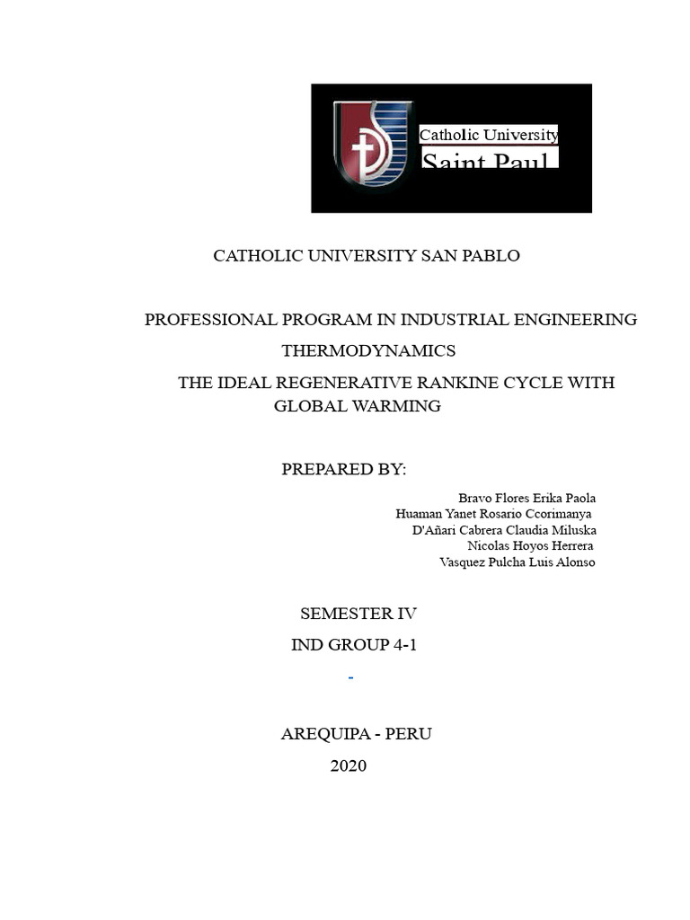 The Ideal Regenerative Rankine Cycle With Reheating | PDF ...