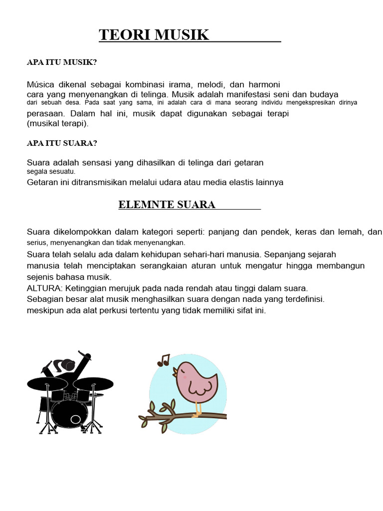 Elemen Dasar Teori Musik | PDF