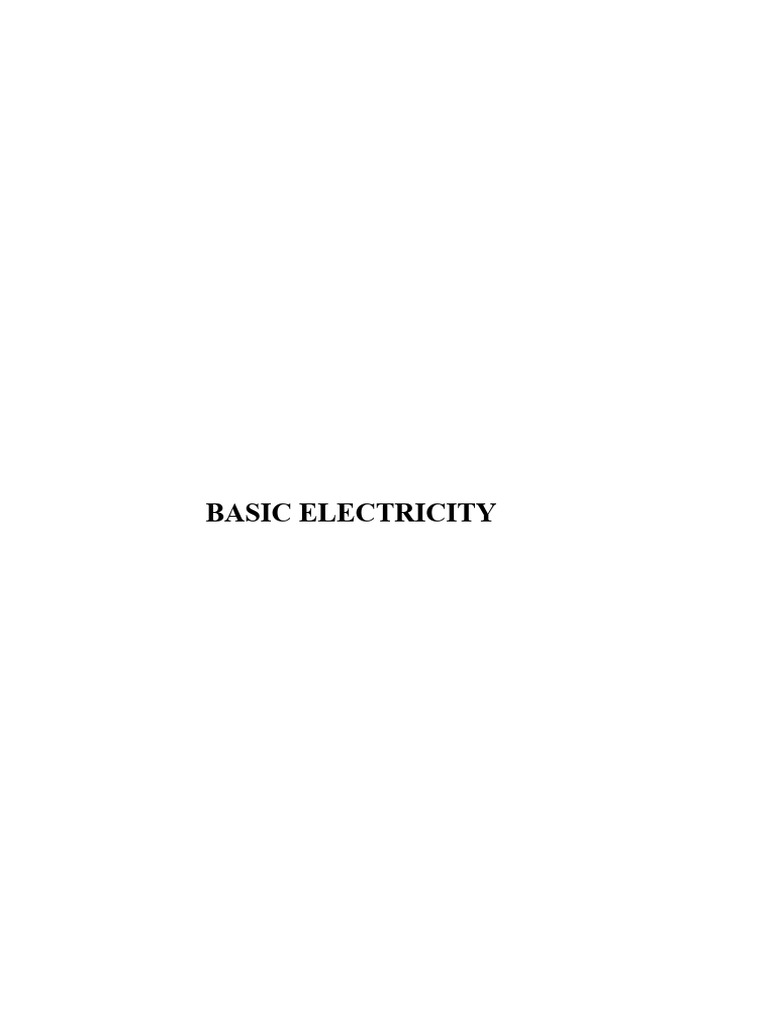 Basic Electricity SENAI PE PDF | PDF | Voltage | Electric Current