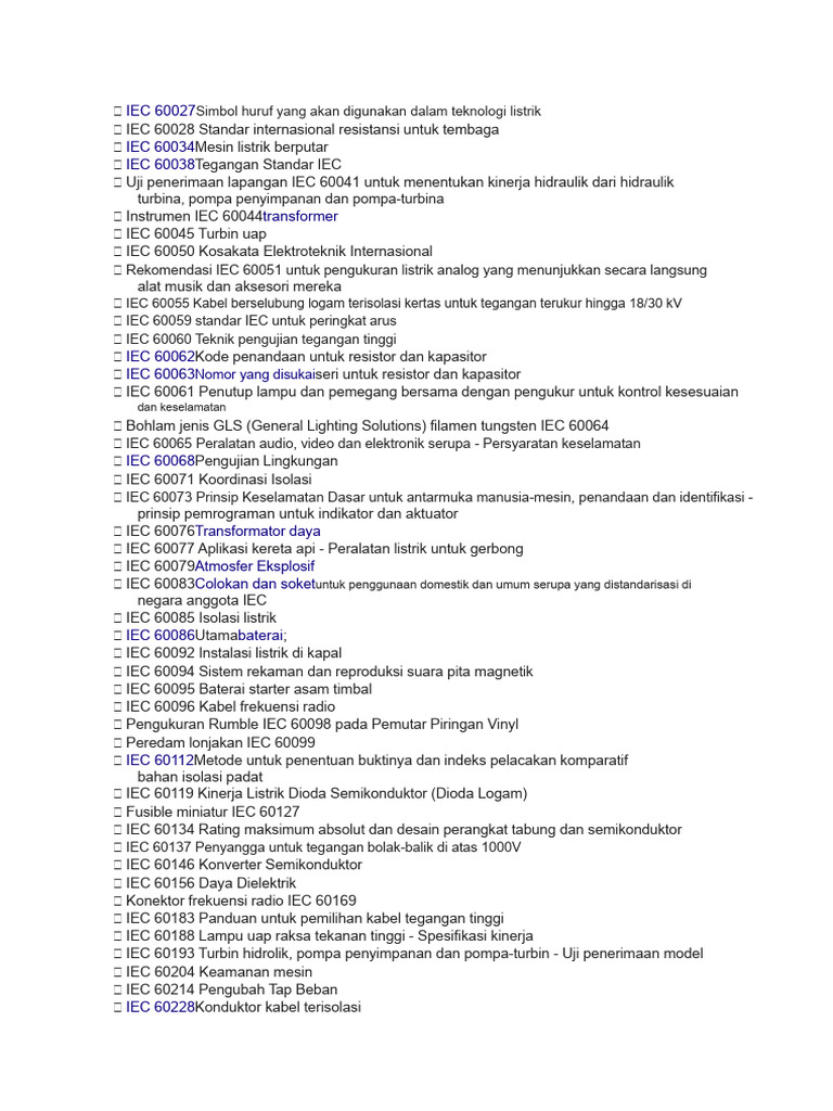IEC 60027 Simbol Huruf Yang Digunakan Dalam Teknologi Listrik | PDF