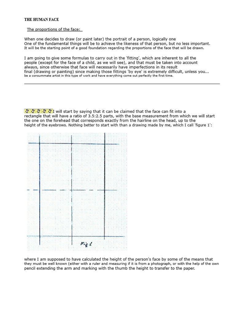 Proportions of The Human Face | PDF | Height