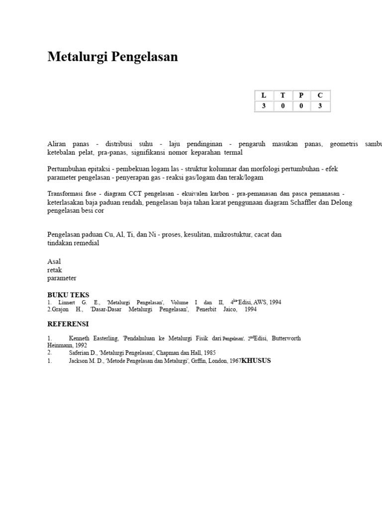 Panduan Metalurgi Pengelasan Lengkap | PDF