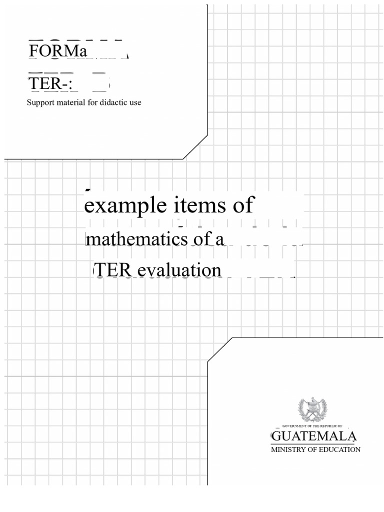 Example Items Mate TER-B | PDF | Multiple Choice | Mathematics