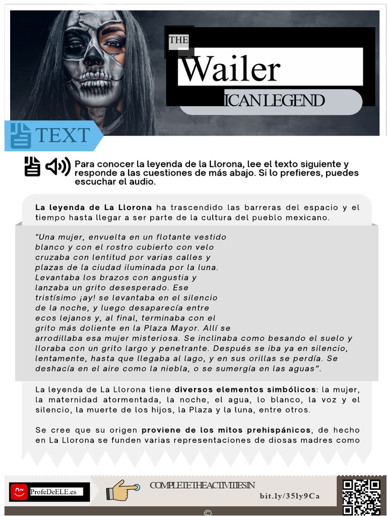 The Legend of La Llorona - Text and Questions | PDF