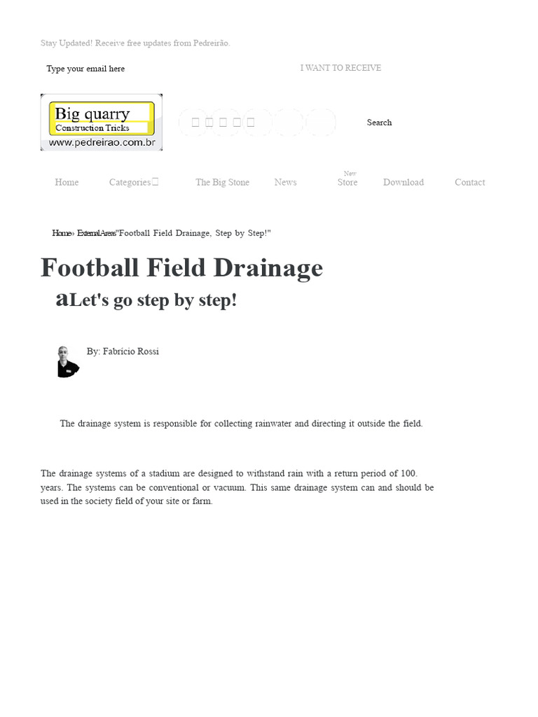 Football Field Drainage Guide | PDF | Drainage
