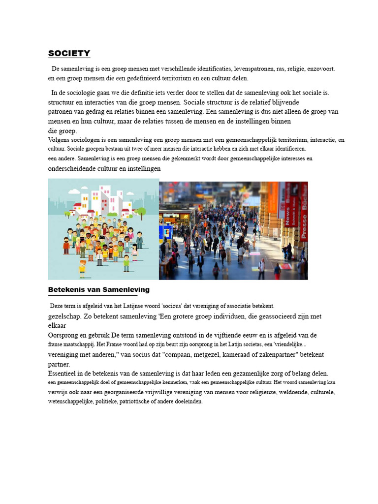 Wat Is Samenleving | PDF
