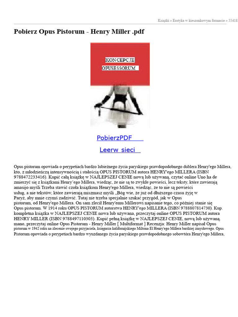 Opus Pistorum | PDF