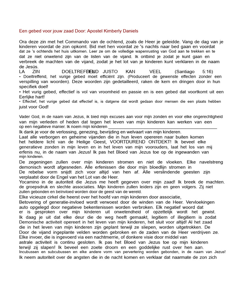 Een Gebed Voor Jouw Nageslacht | PDF