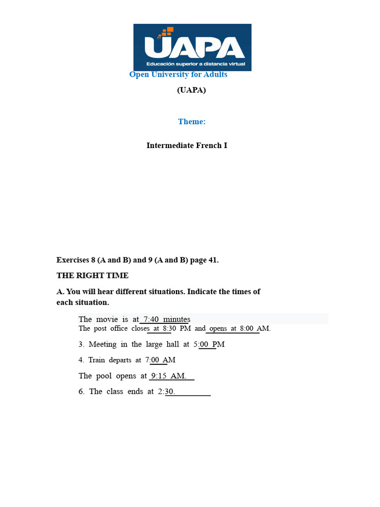 TASK 3 Intermediate French 1 | PDF | Transport