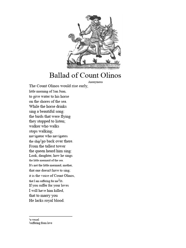 Romance of Count Olinos | PDF