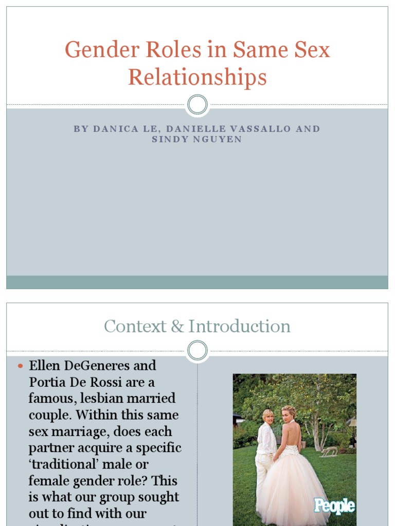 Gender Roles in Same Sex Relationships | PDF | Gender Role | Homosexuality