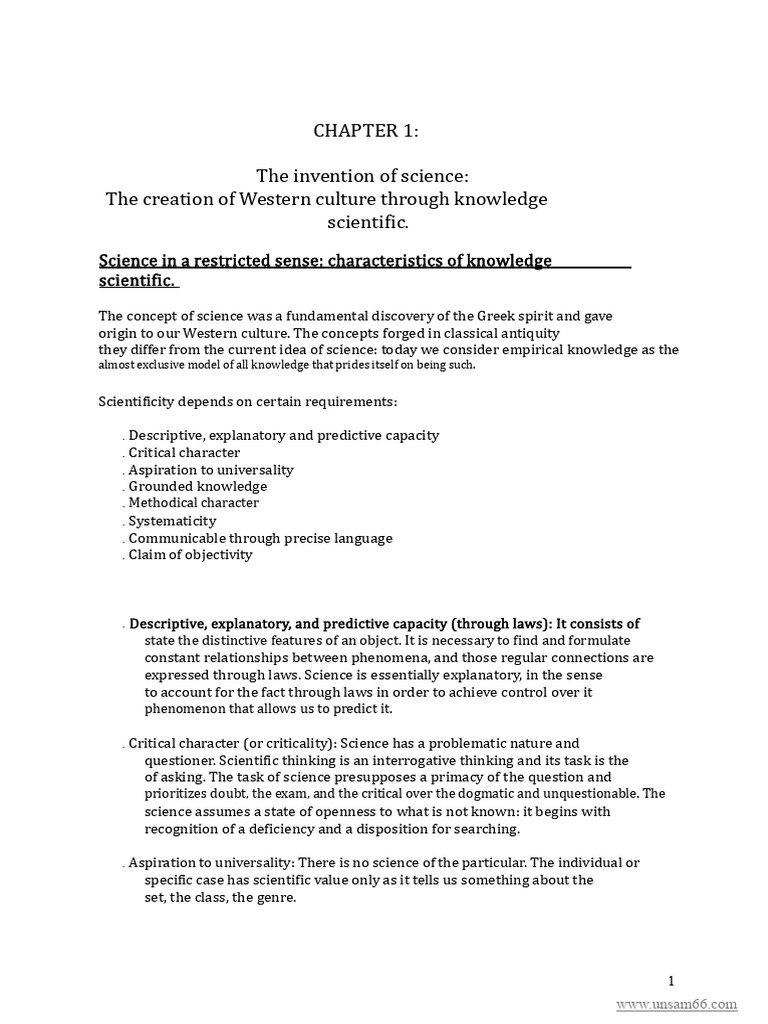 Chapter 1. The Invention of Science - The Creation of Western Culture ...