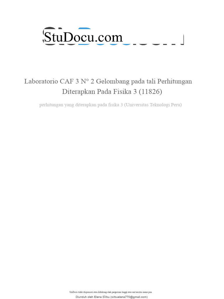 Laboratorium Caf 3 n0 2 Gelombang Pada Tali Perhitungan Diterapkan ...