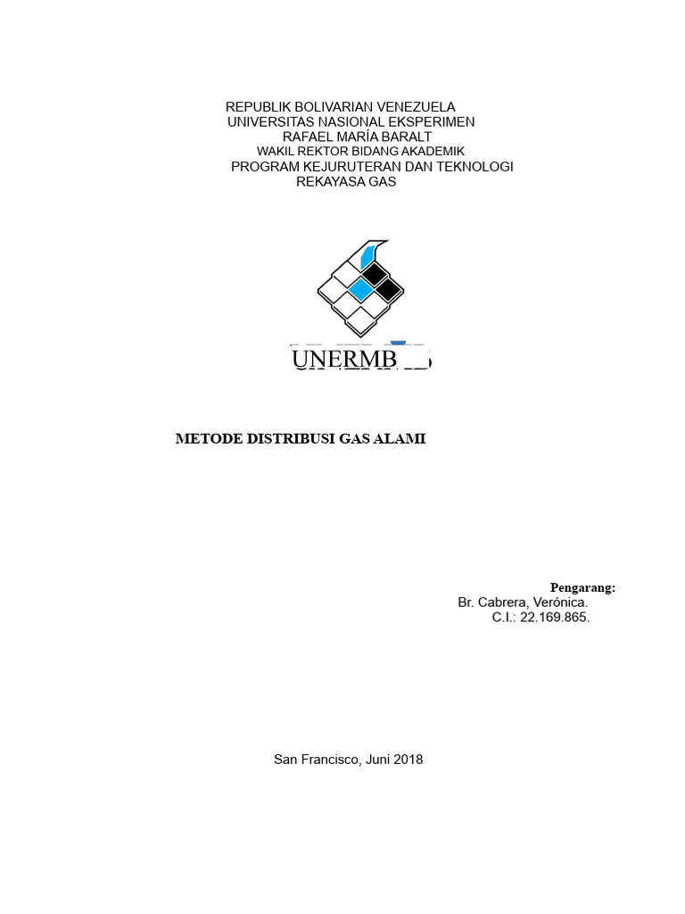 Metode Distribusi Gas Alam di Venezuela | PDF