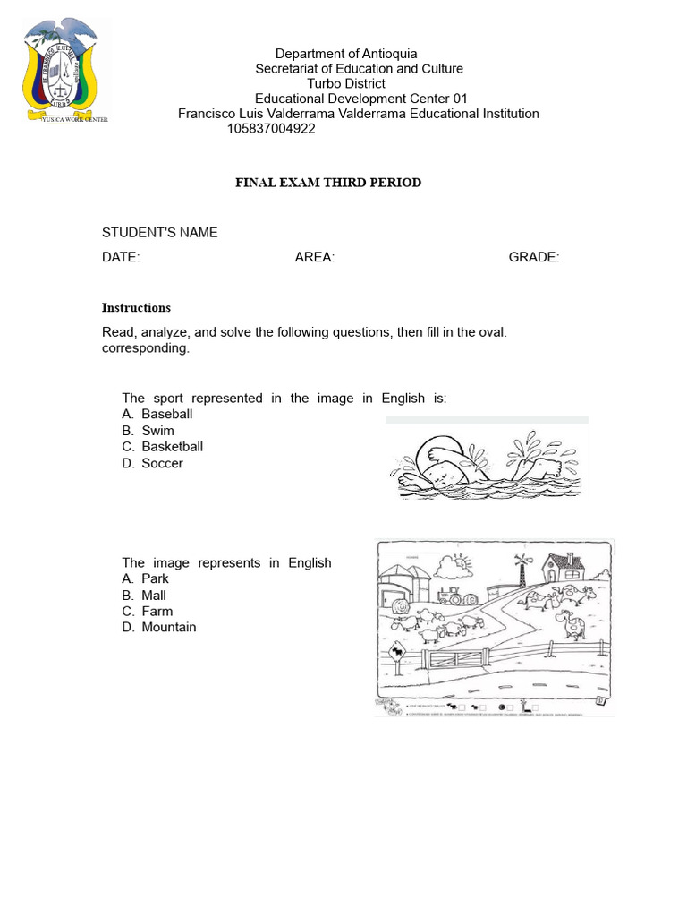 Final Exam: English Language Skills | PDF