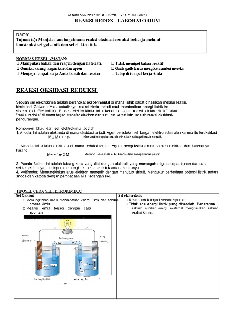 Panduan Lab IV° Umum Sel Elektro-Kimia | PDF