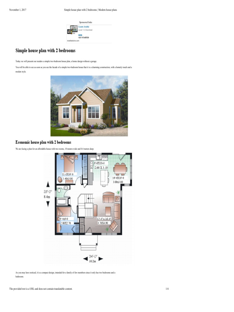 Simple 2-Bedroom House Plan | PDF | Room | Home