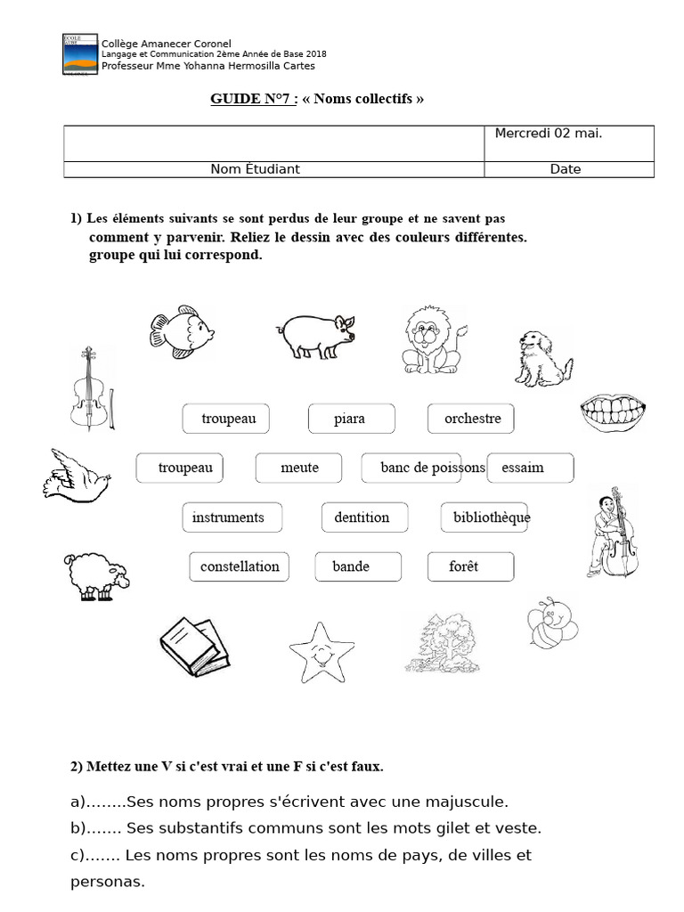 Noms Collectifs : Guide Pratique | PDF | Zoologie