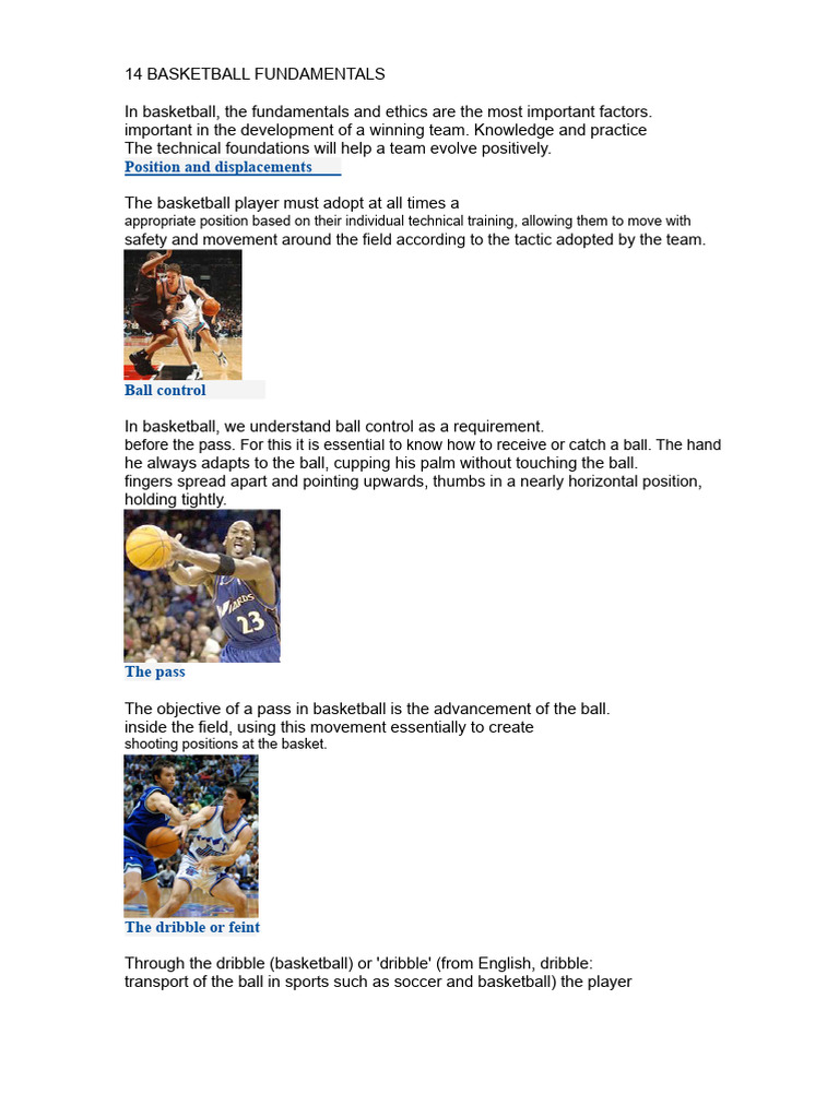 14 Essential Basketball Fundamentals | PDF | Athletic Sports | Sports