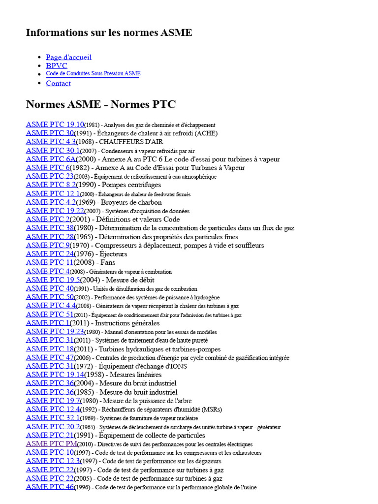 Normes ASME : Guide complet et ressources | PDF | Turbine | Turbine à gaz